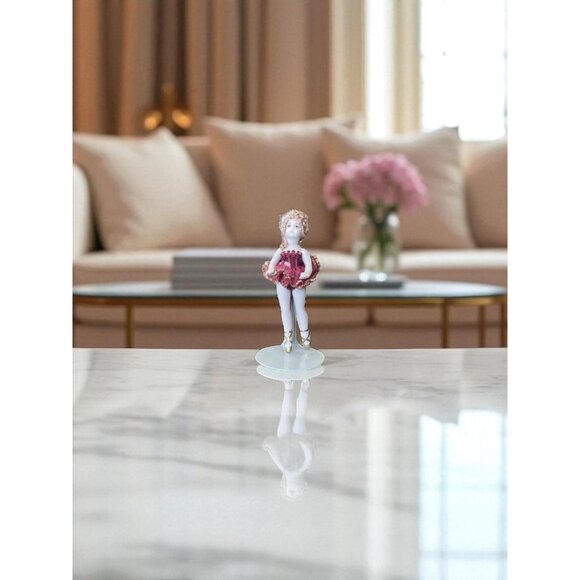 Accents | Vintage Mini Ballerina Porcelain Figurine With Wooden ...